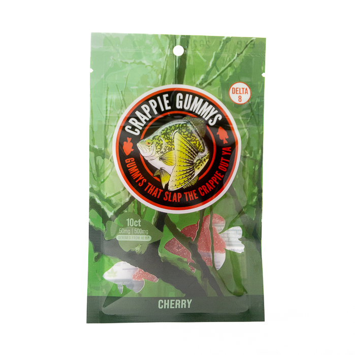 50mg – D8 Gummies – Cherry (10ct/100ct) – Crappie Gummys