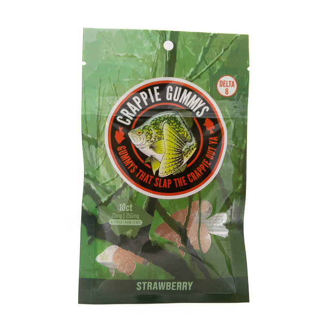25mg – D8 Gummies – Strawberry (10ct /100ct) – Crappie Gummys